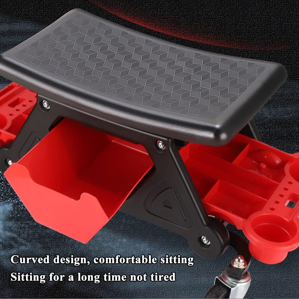 Car Detailing Stool Seat, Mechanic Stool, Rolling Stool with Wheels ...